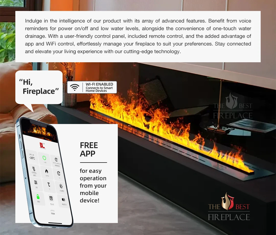 Decor Embedded Electronic Atomization 3d Steam Electric Fireplace ...
