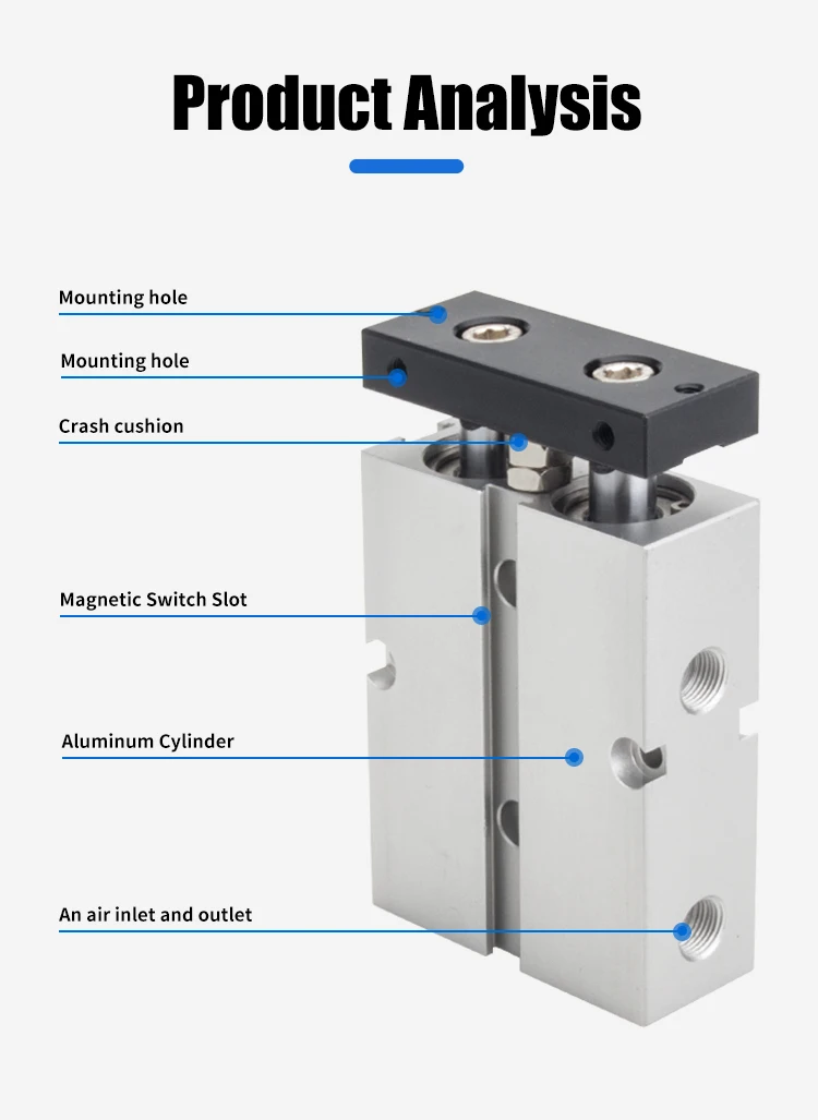 Tn Series Smc Type Double Action Installation Multi-position Multi Stage Free Mounting Pneumatic ...