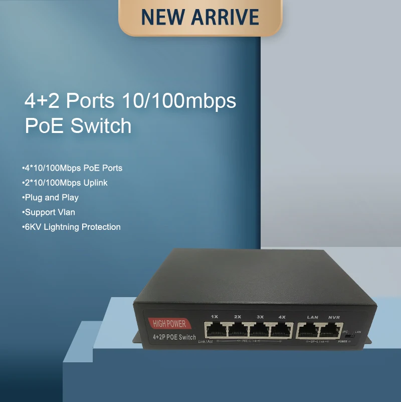 100mbps Reverse Poe Switch Ieee 802.3 Af/at Poe Switch 48v - Buy Poe ...