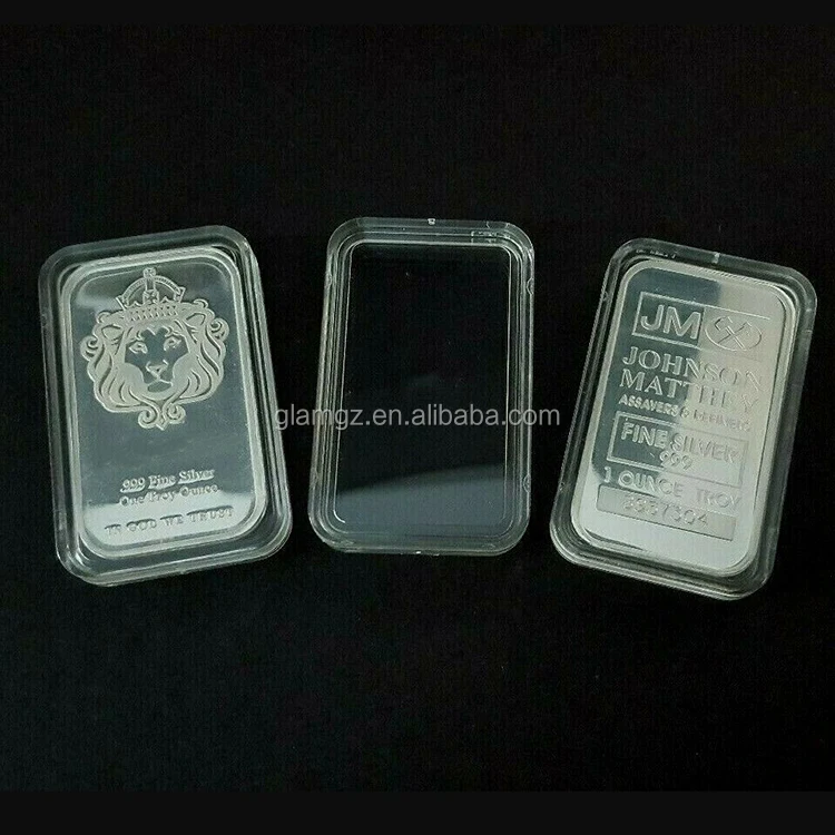 Alibaba.com: Acrylic 1oz silver bar case, clear round slab capsule for ...