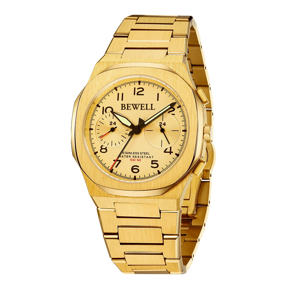 Luxury Quartz Watch With Japanese Chronograph Movement Stainless Steel ...