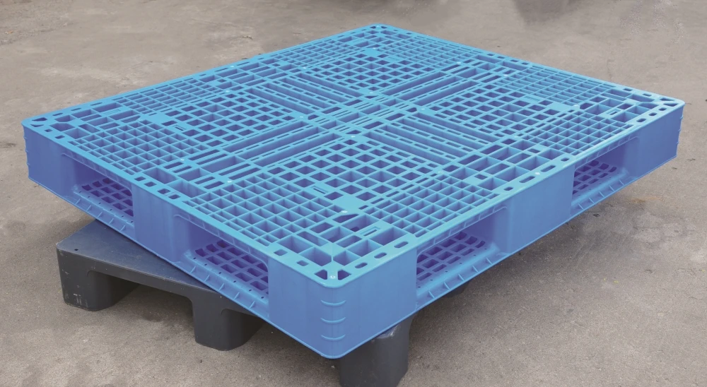 6 Runners Grid Pallet Moisture-proof Plastic Pallet Warehouse Pile ...