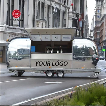 Mobile Bubble Tea Cart Food Truck Camper Trailer Retro Food Truck ...