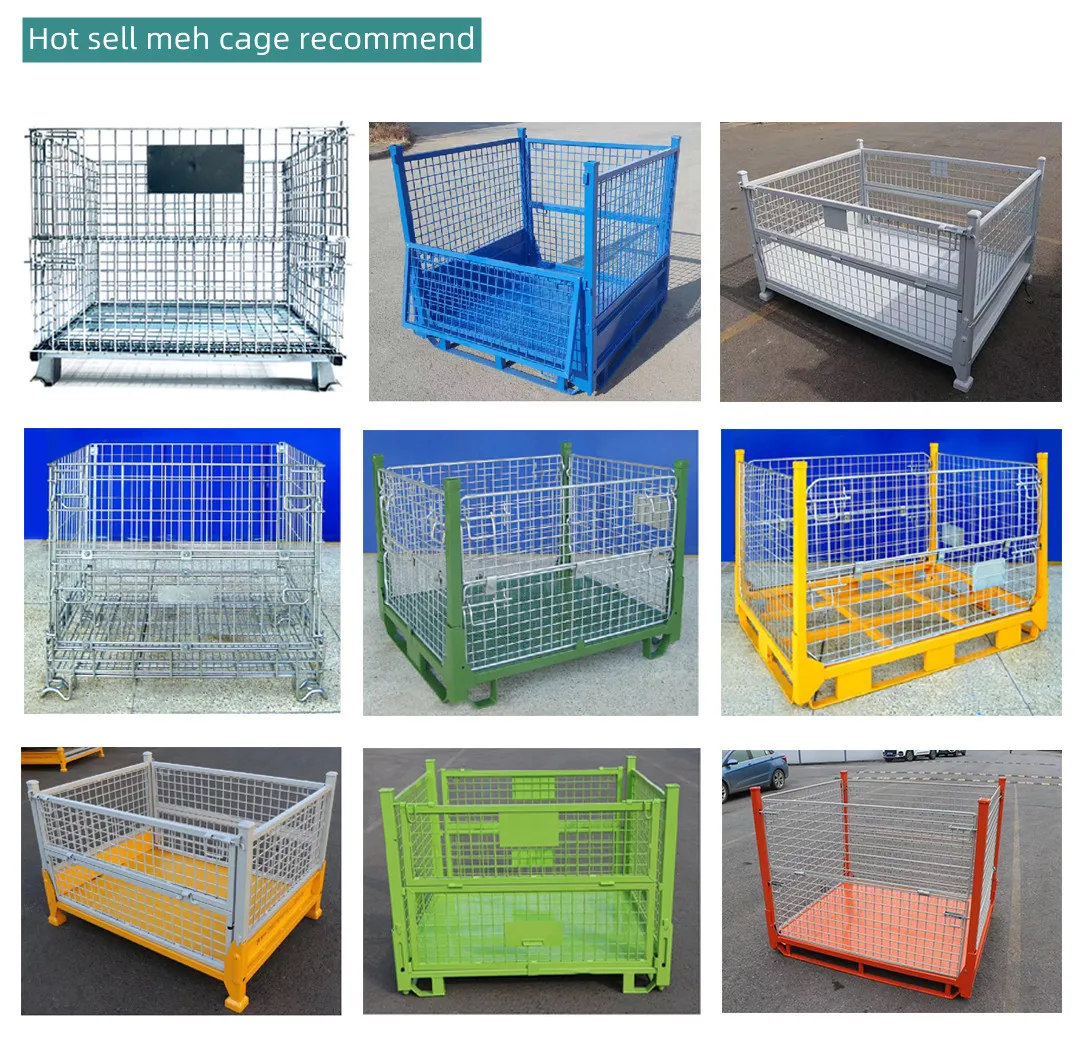 Heavy Duty Galvanized Wire Stillage Cage Wire Mesh Pallet Cage ...