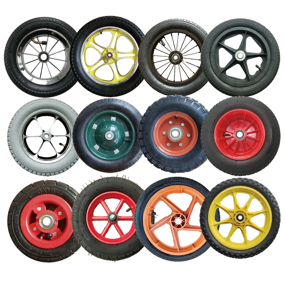 13 Inch High Duty Cargo Warehouse Cart Inflatable Wheels 13" Trolley ...