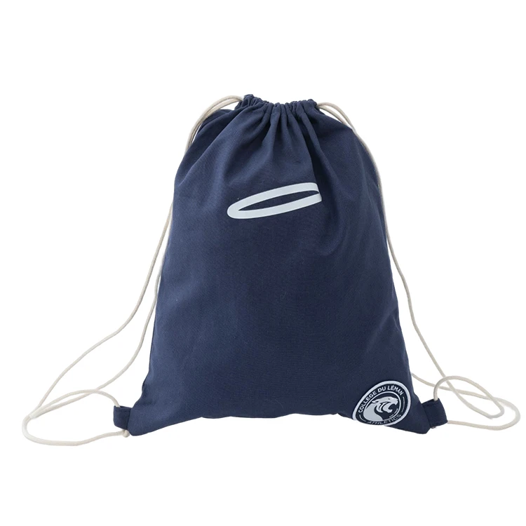 Medium Size Perfect Promotion Soft 8oz Blue Cotton Canvas Drawstring ...