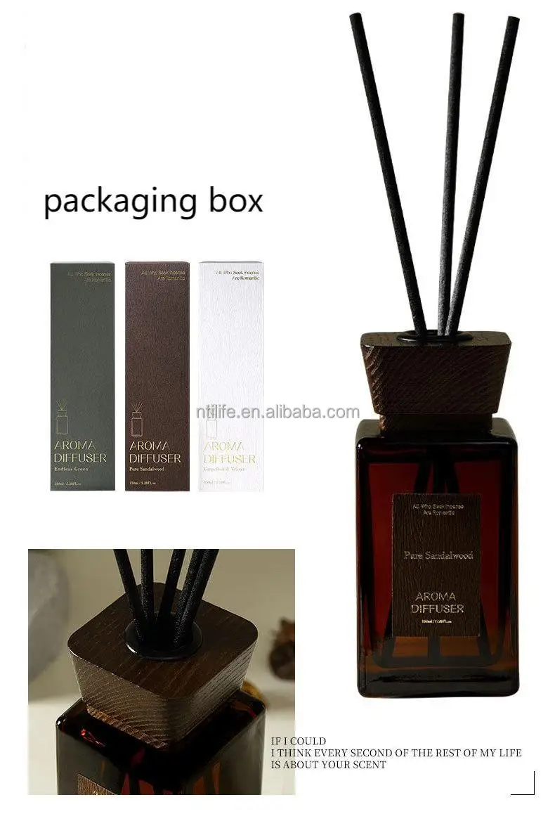 Large Square Bottle Big Rattan Stick Liquid Aromatherapy Aroma Home ...