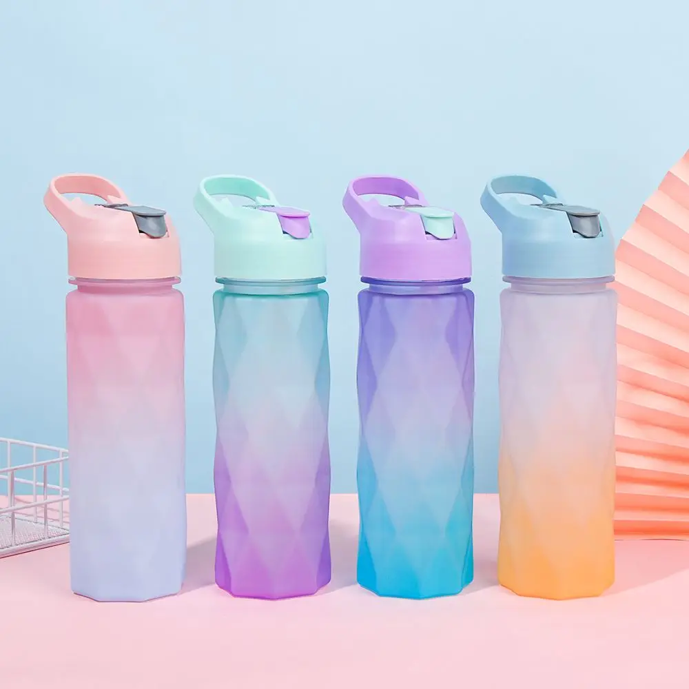 Early Risers 600ml Water Bottle Octagonal Bottles Gradient Color ...
