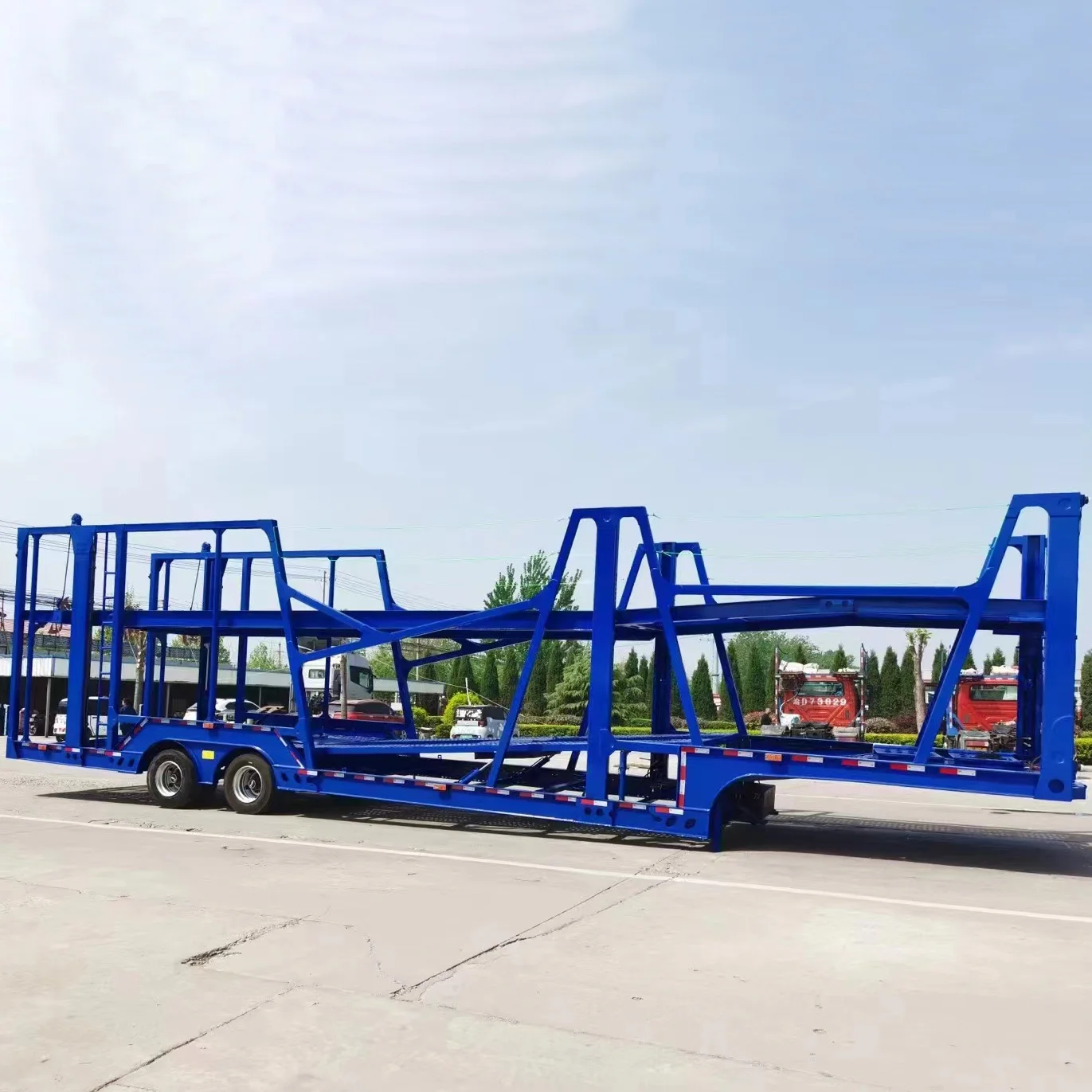 Two-axle Three-axle Automobile Transport Trailer Double-deck Vehicle ...