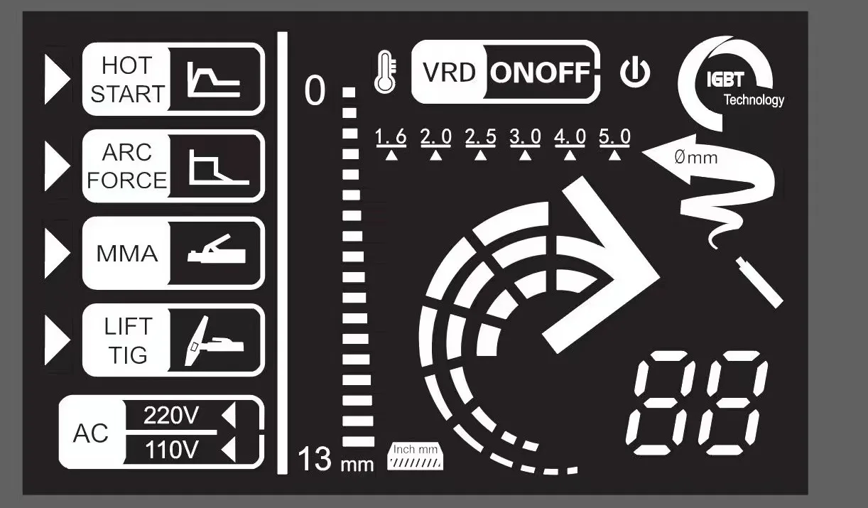 Welding machine digital display meter LN-3056A 0.56-inch three digit ...