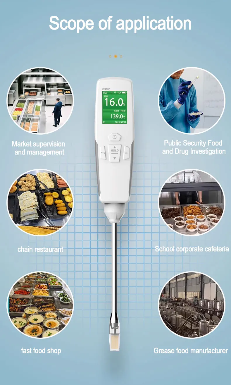 Ikeme Waterproof Frying Oil Tester Portable Hand Hold Oil Quality ...