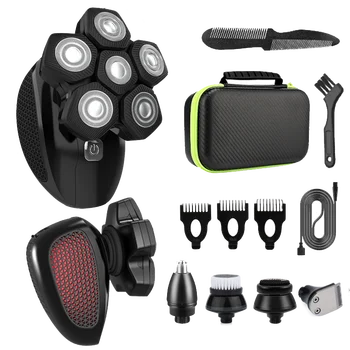 Upgraded 6d Electric Razor For Men Magnetic Shaver Head Beard Trimmer ...