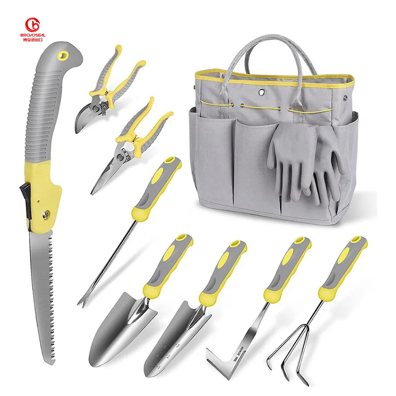 10 Piece Stainless Steel Gardening Tool Set for Digging