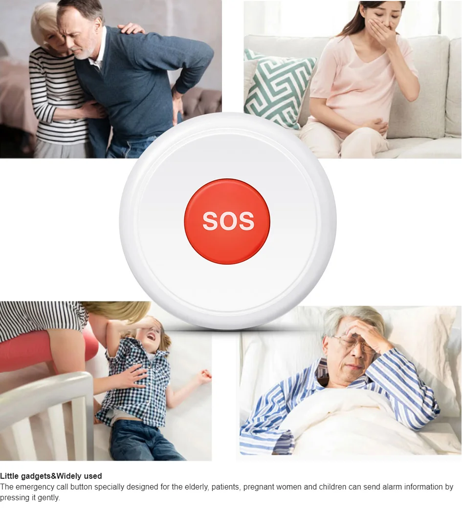 Tuya ZigBee Mini SOS Panic Button Wireless Emergency Personal Safety ...