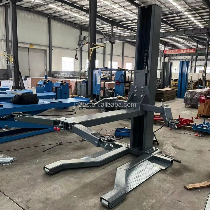 Single Post Hydraulic Car Workshop Vehicle Lifter 2.7Ton Capacity Car ...