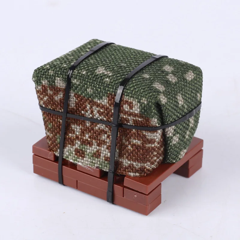 WW2 Military Mini Soldier Figure Army Camouflage Supply Airdrop Box ...