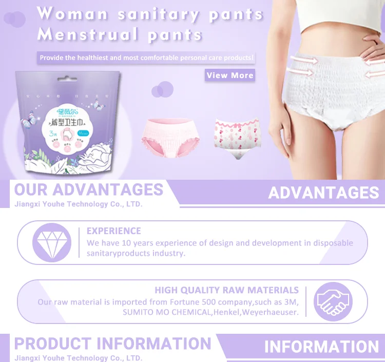 Menstrual Period Sanitary Pants - Disposable & Customizable
