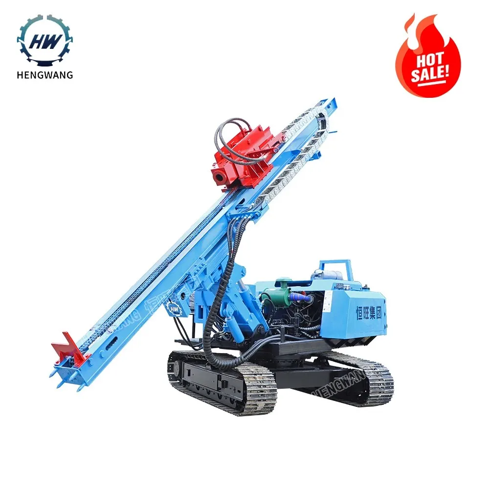 Photovoltaic Solar Spiral Pile Rig/screw Photovolataic Pile Driver/mini ...
