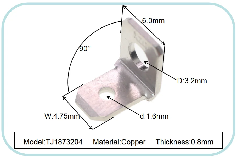 FASTON TABS Bend 90 Degree 187 Series - Reliable Connectors