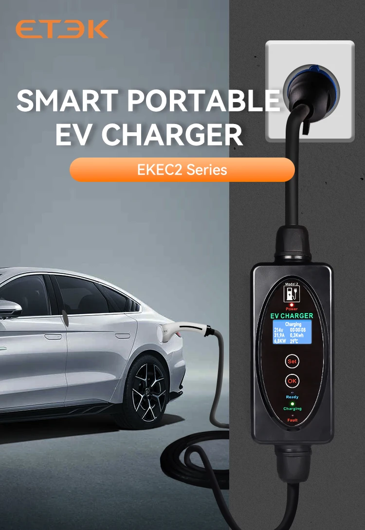 ETEK Portable EV Charger - 11KW GB/T2 Plug AC Type Indoor Use