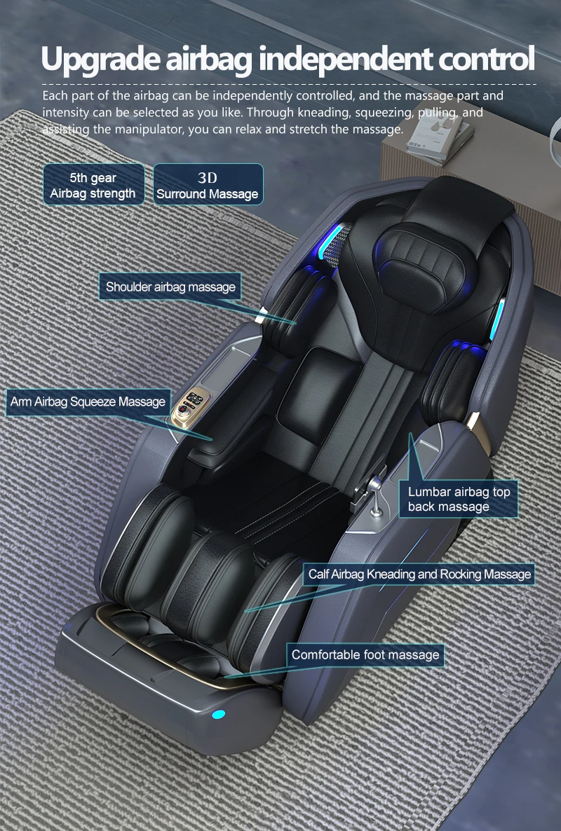 8D Luxury Hydro 5D 3d Folding Full Body Shitasu Massage Chair