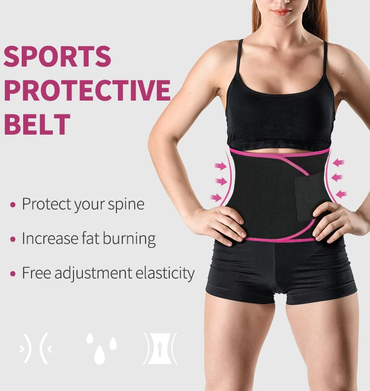 Waist Trimmers Wrap Protector Brace Band Sweat Bands Belt Seamless ...