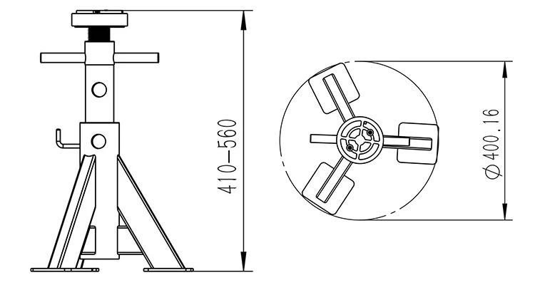 Tfautenf Heavy Duty 7500kgs Capacity Mechanical Stand Jack For Trucks ...