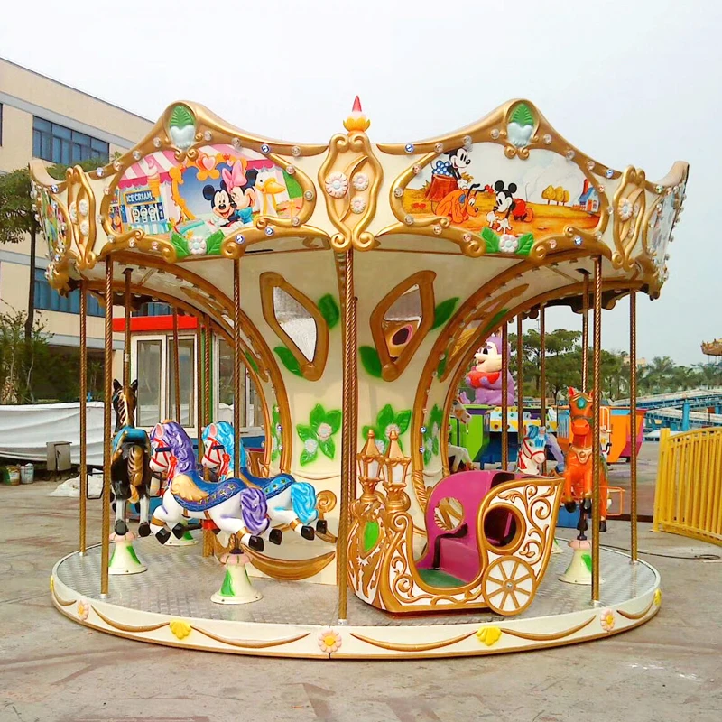 36 Seats Horses Carousel Outdoor Play Equipment Rides Amusement Park ...