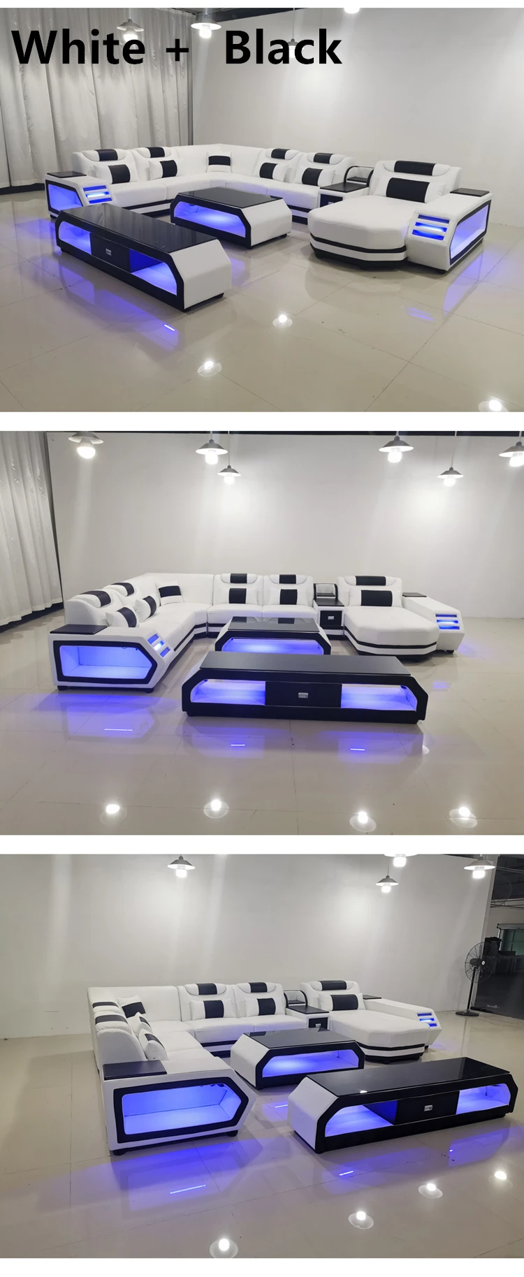 Sofa Set Furniture Italian Design Modern With Led Living Room Sofas ...