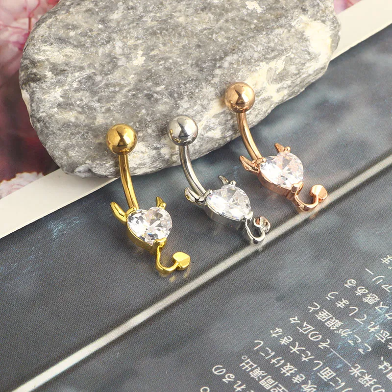 Wholesales Heart Skull Belly Rings Navel Piercing Babrbll For Women 14g ... Wholesales Heart Skull Belly Rings Navel Piercing Babrbll For Women 14g ...