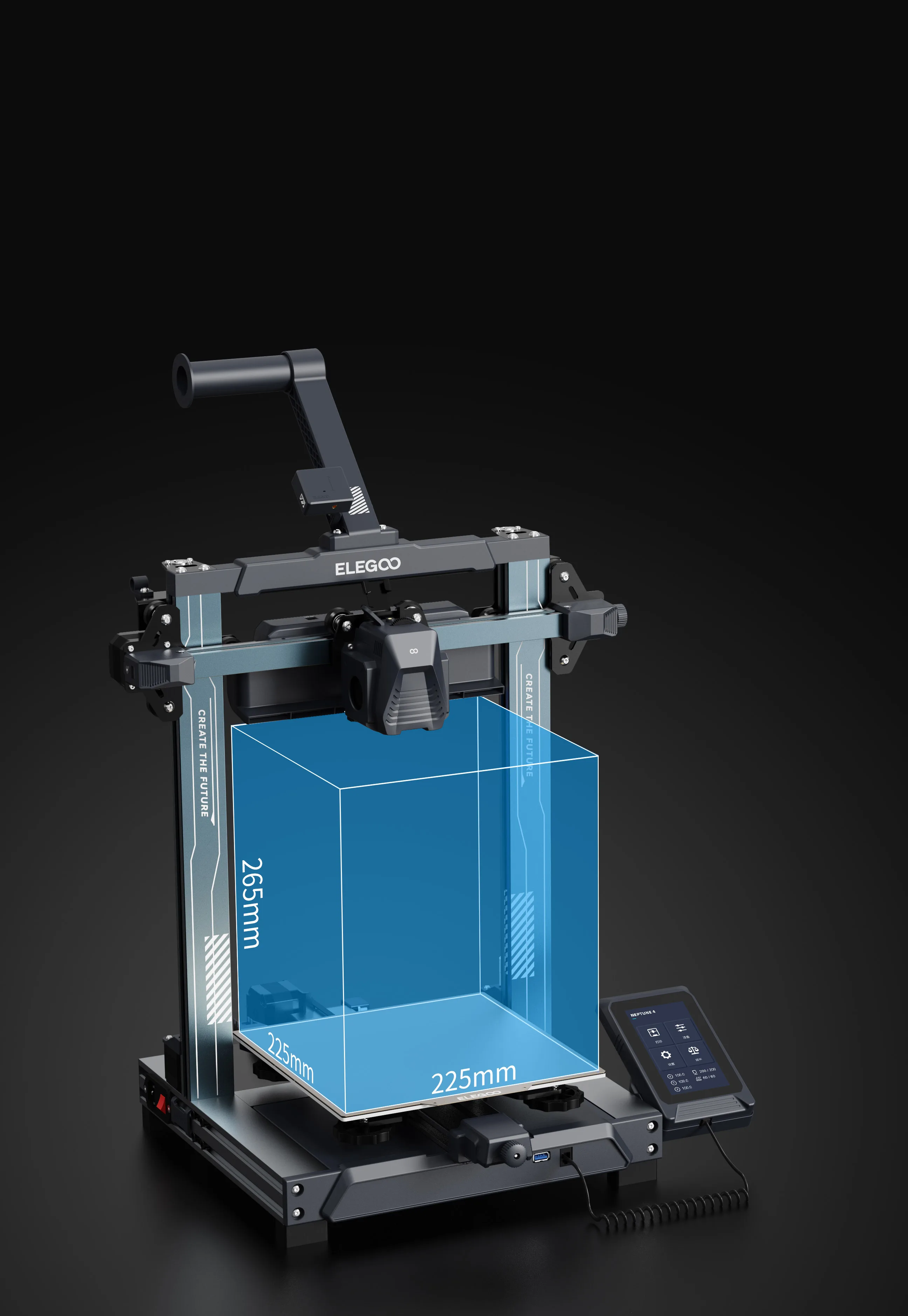 ELEGOO Neptune 4 FDM 3D Printer with up to 500mm/s High-Speed Printing Size of 225x225x265mm /8 ...