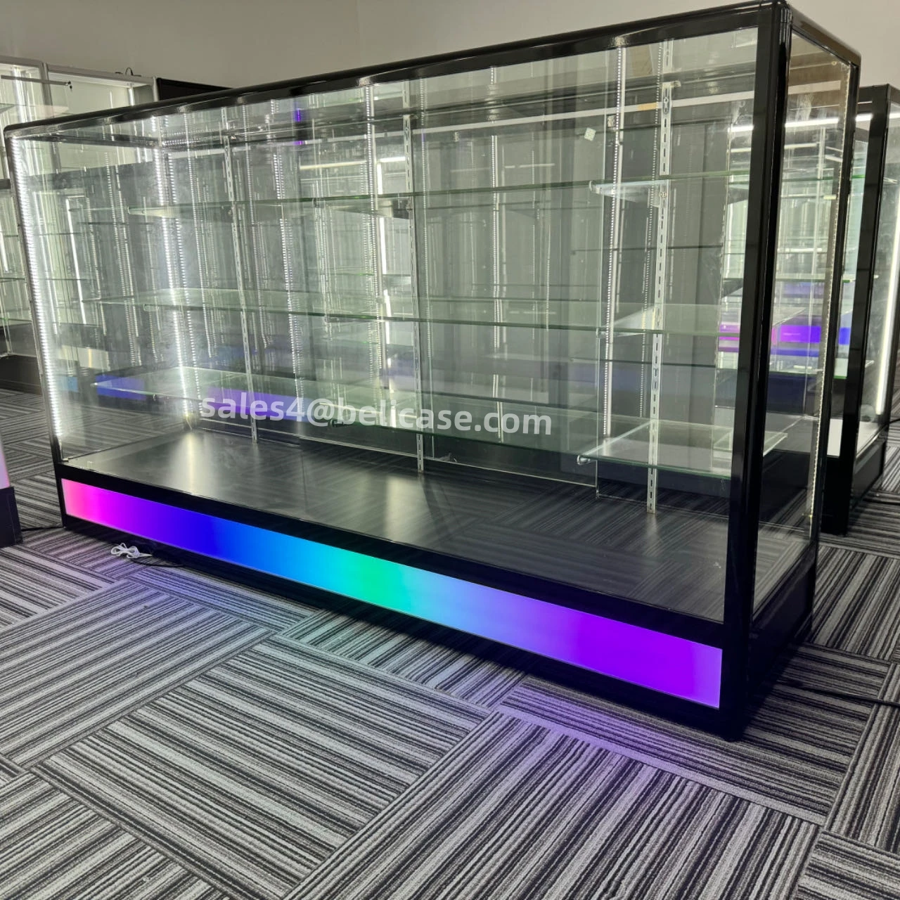 Extra Vision Display Showcase with Light Lockable Aluminum Frame ...