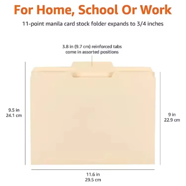Alibaba.com: 1/3-Cut Tab Manila Examination Paper File Folders ...