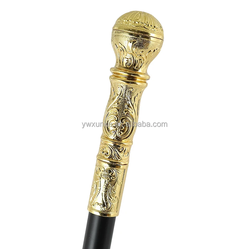 Elegant Golden Walking Crutches - Luxury Hiking Sticks