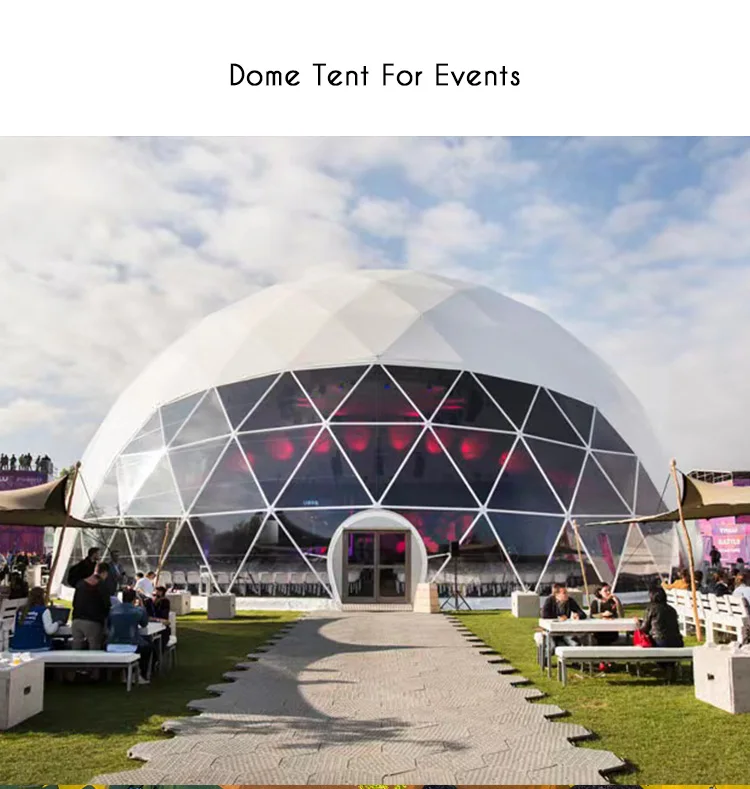 6m Dia Geodesic Waterproof Dome House Tent Glamping Dome Tent Glamping ...