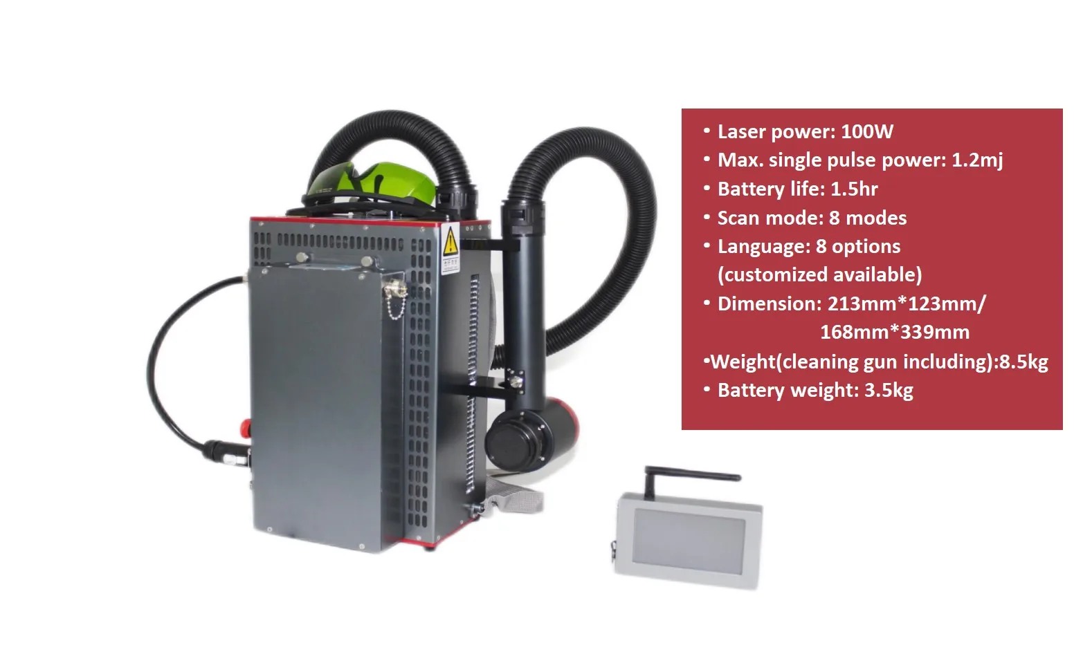 100w Cw Pulse Laser Cleaning Machine Jpt Max Raycus Fiber Lazer Hand ...