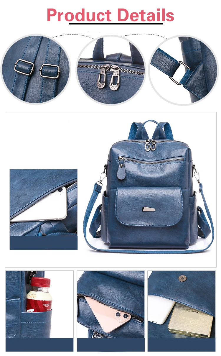 High Capacity Women Vintage Print Canvas Backpack Outdoor Stylish Backpack 600d Bags For Women ...