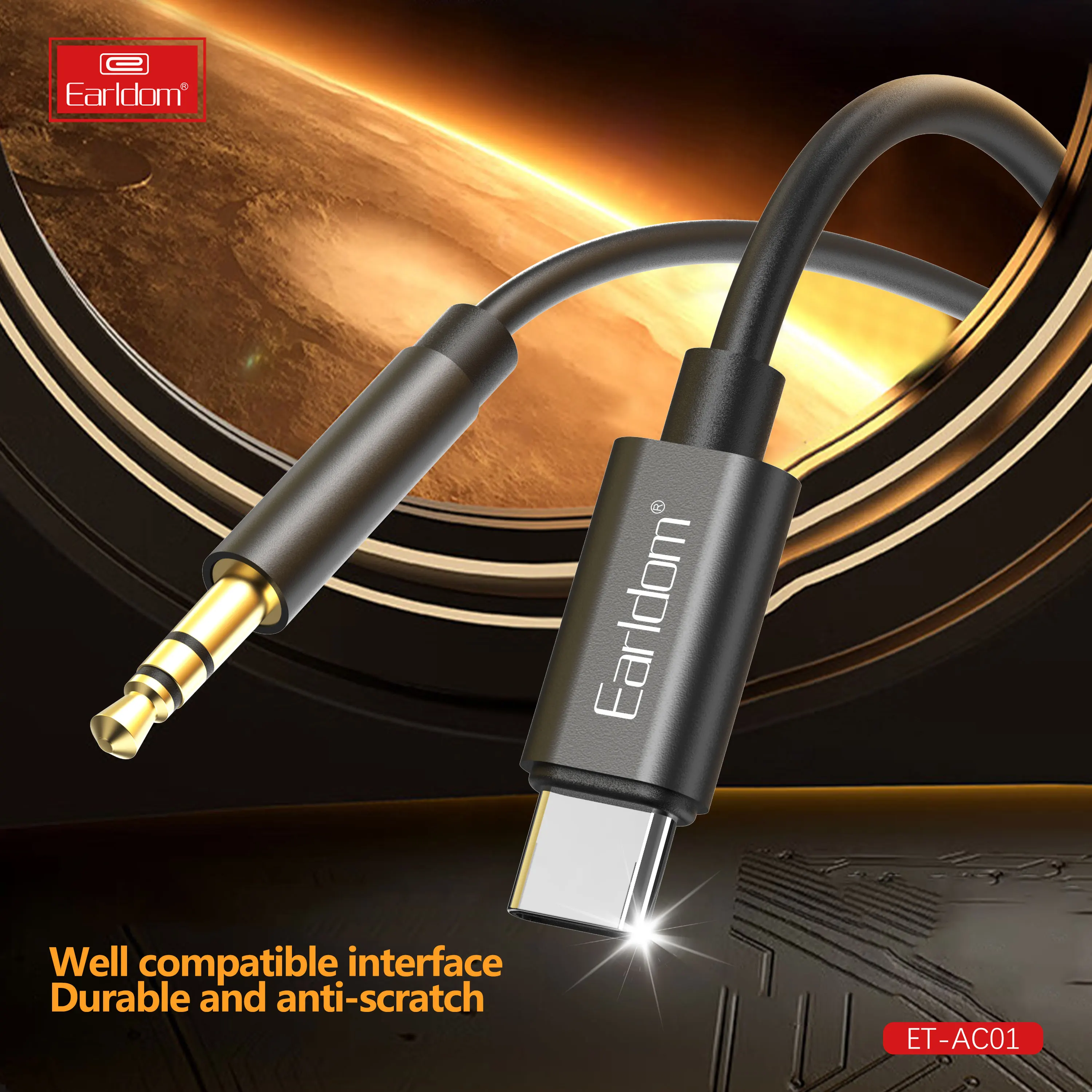 EARLDOM USB C to 3.5mm Audio Aux Jack Cable Type C to 3.5mm Headphone Car Stereo Cord for iPhone ...