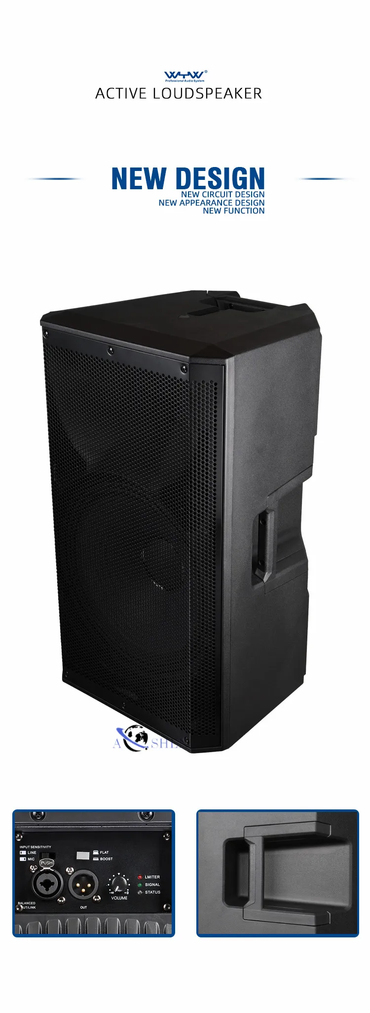 Loudspeaker Active 15inch Speaker Two Way Professional Audio