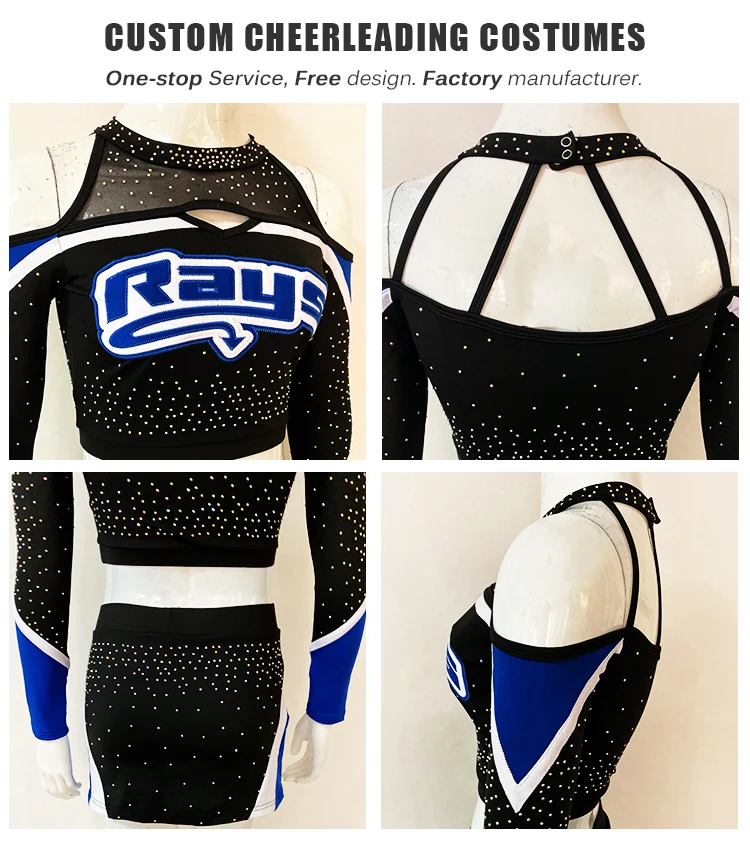 Alibaba.com: Normzl Custom Rhinestone Sublimation Cheerleader Costume ...