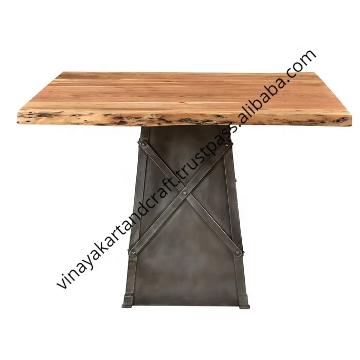 Industrial & Vintage Live Edge Dining Table Jodhpur Style Acacia Wood ...