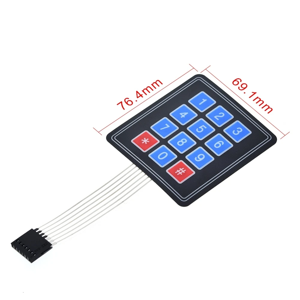 16 Key Membrane Switch Keypad 4x4 4*4 Matrix Array Keyboard For DIY KIT ...