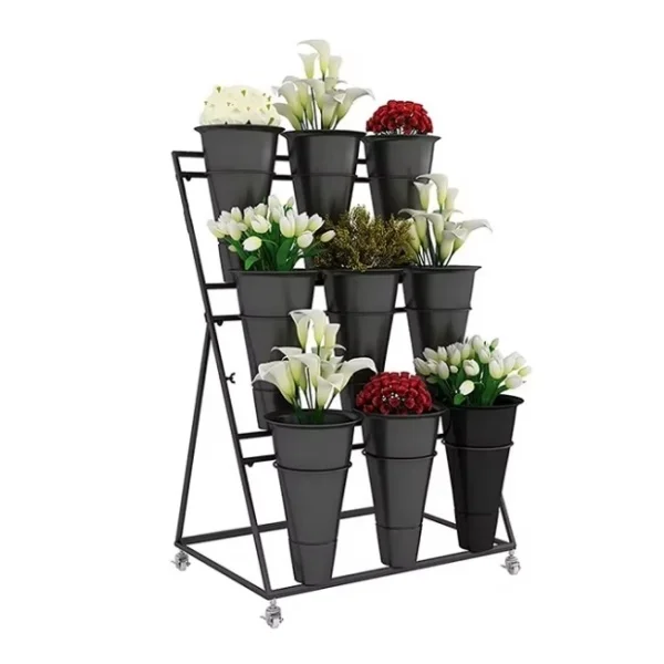 Greenhouses Flower Pots Planters Stackable Rack With Movable Casters ...