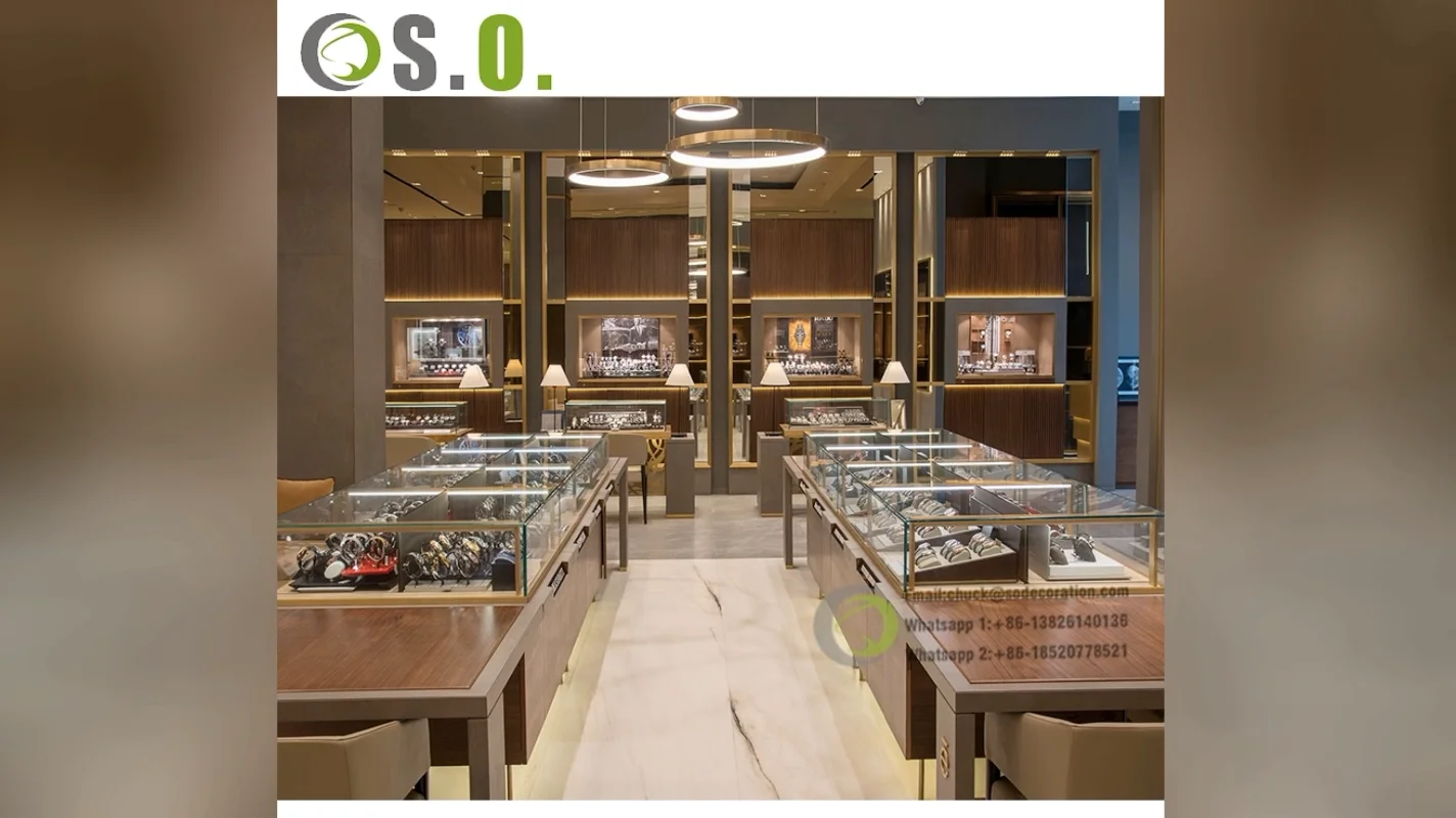Watch Showcase Of Luxury Boutique Watch Shop Decoration Store Display ...
