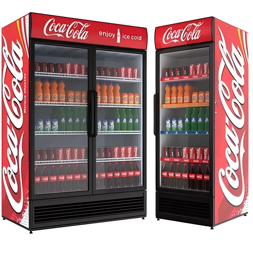 Commercial Single-temperature Pepsi Display Refrigerator Vertical Glass ...