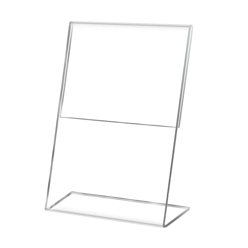 L Shape Sign Holder Clear Acrylic Table Stand A4 A5 A6 Size Price List ...