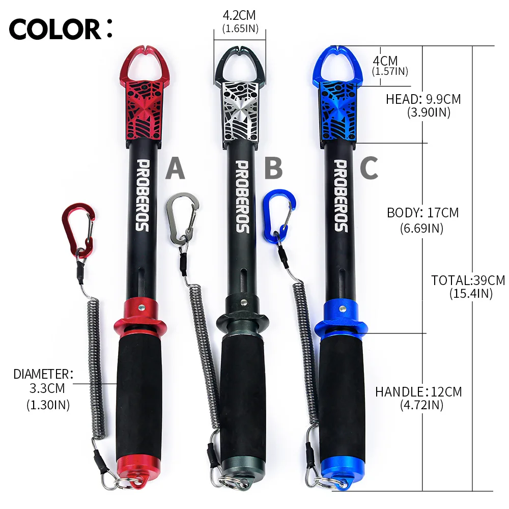 Fish Grip Jr Ultra-Long Fish Lip Gripper Fish Grabber Equipment Boat ...