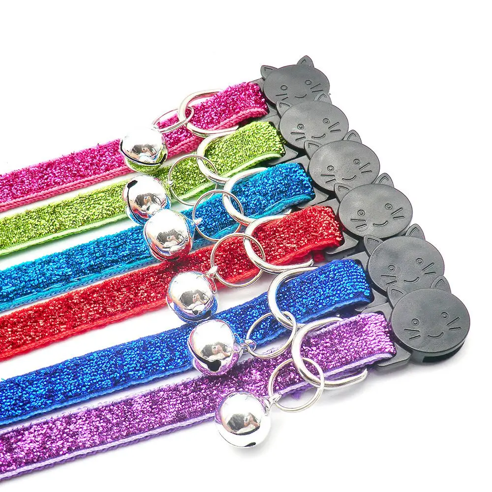 Adjustable Retractable Safety Elastic Cat Collars Nylon Mixed Colors ...