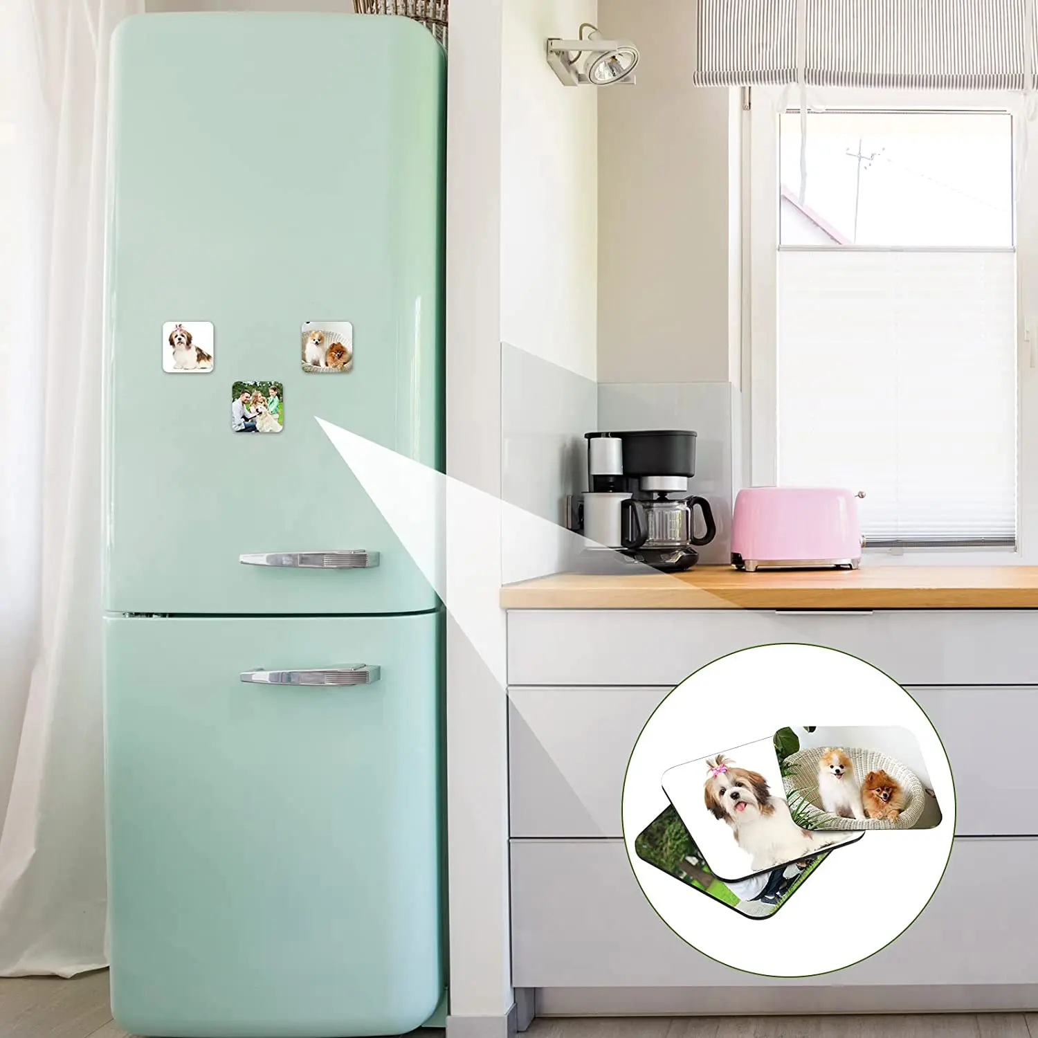 3x3 Inch Sublimation Blank Refrigerator Magnet, Square Fridge Magnets ...