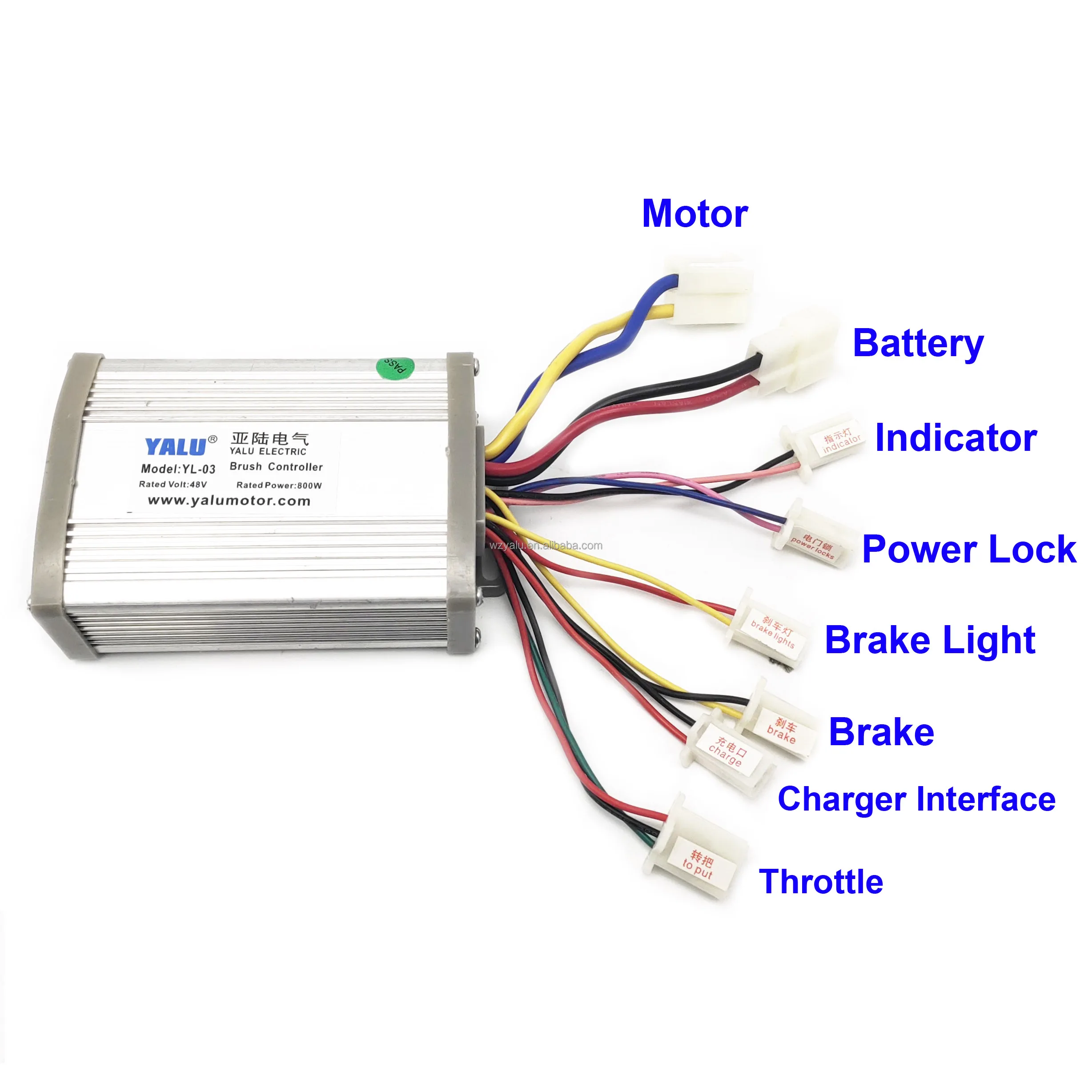 36V48V 600W Electric Brush Gear Motor Kit for E-tricycles